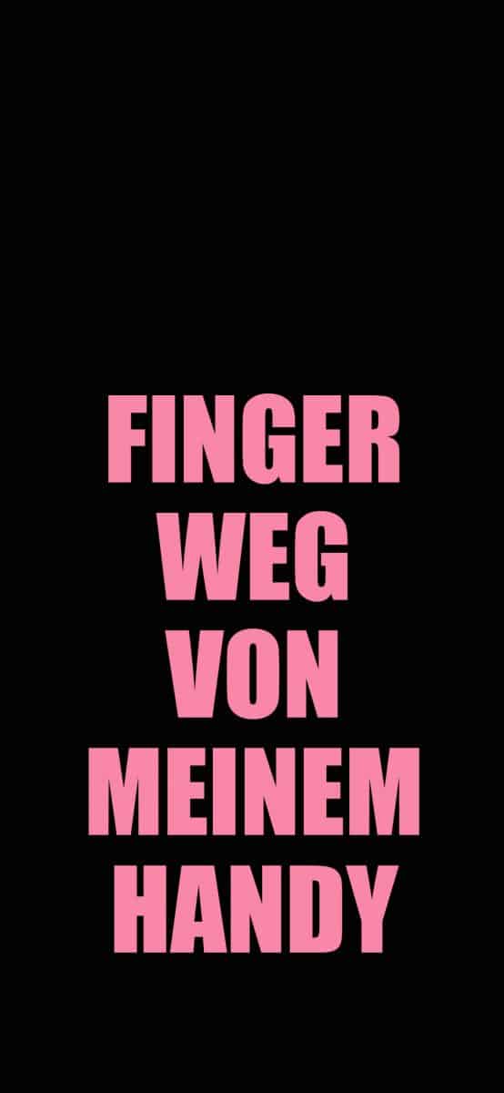 Smartphone Wallpaper - Finger weg schwarz - Karla und Kurt